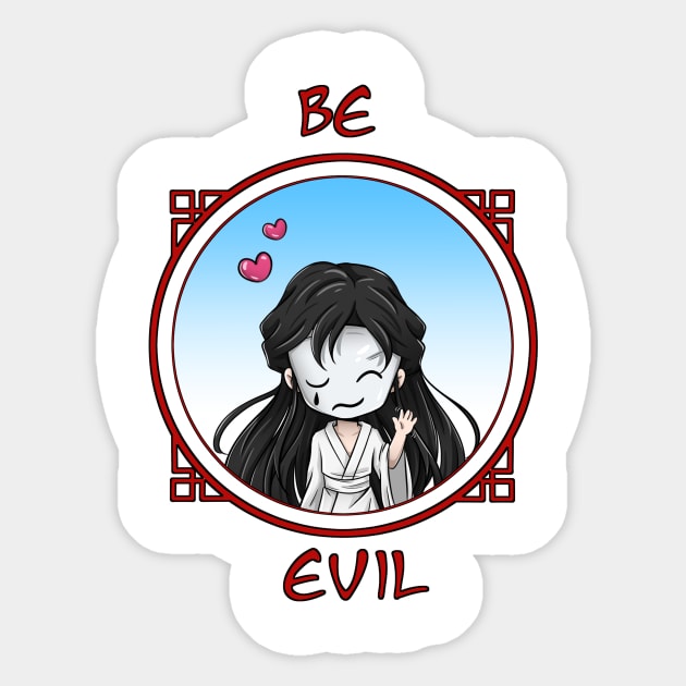 TGCF - Be Evil - White No Face Chibis - Heaven Officials Blessing - Sticker | TeePublic